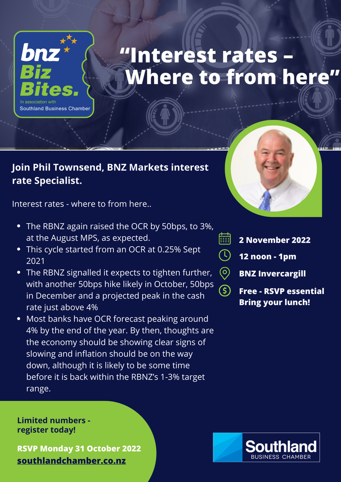 BNZ Biz Bites - Interest rates - where to from here? - Southland ...